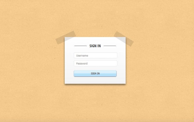 50+ Free HTML5 And CSS3 Login Forms » CSS Author