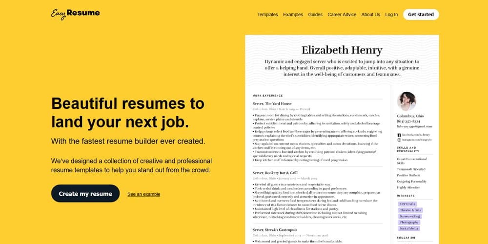 Best Online Resume Builders Free & Premium » CSS Author