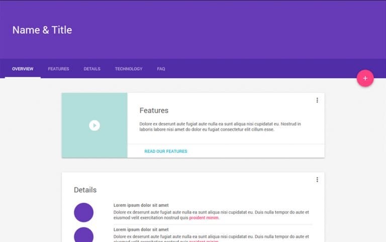 50+ Best Free Material Design HTML5 Templates » CSS Author