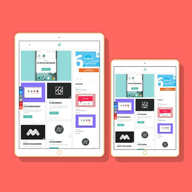 Flat 2D Apple IPad Pro Mockup » CSS Author