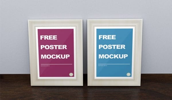 Free Realistic Poster Frame Mockup » CSS Author