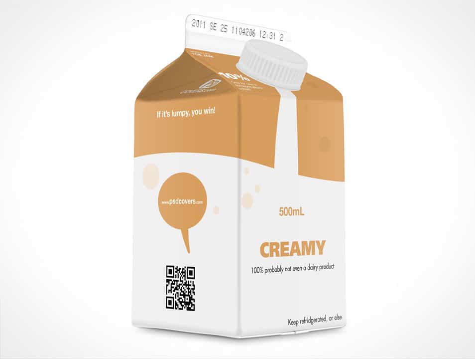 500mL Cardboard Carton Container Mockup » CSS Author