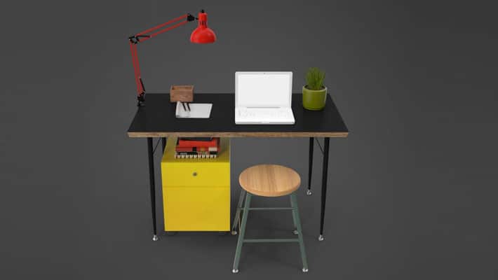 Beautiful Wooden Computer Table PSD Mockup » CSS Author