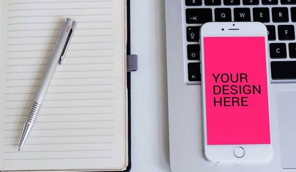 IPhone 6 Plus With Notebook Mockup » CSS Author