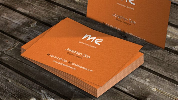 Business Cards On Table Mockup » CSS Author