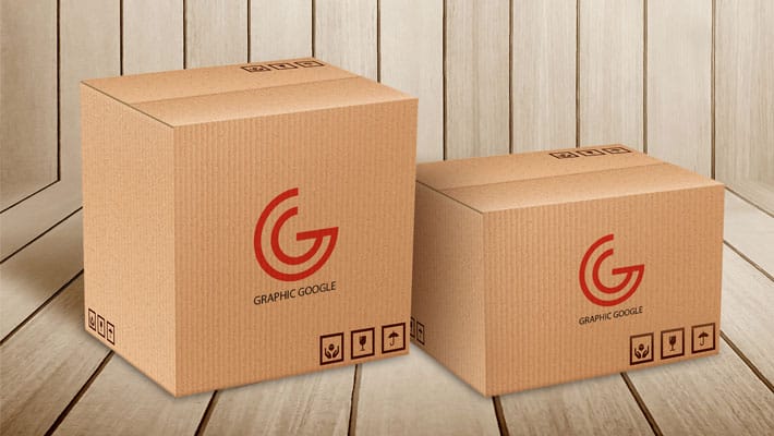 Free Carton Delivery Packaging Box Logo Mockup » CSS Author