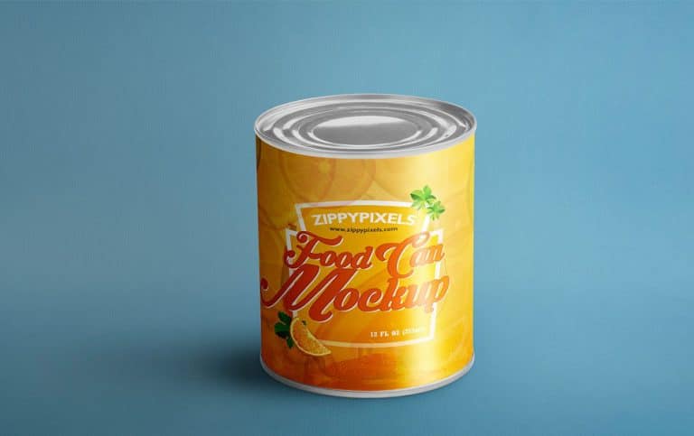 Free Food Can Mock-Up For Product Packaging Designs » CSS Author