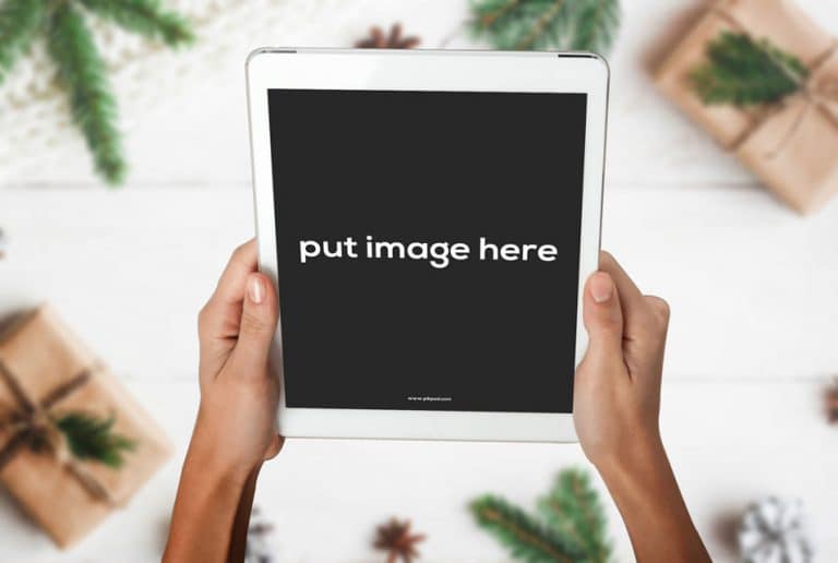 Free IPad Mockup White Christmas PSD » CSS Author