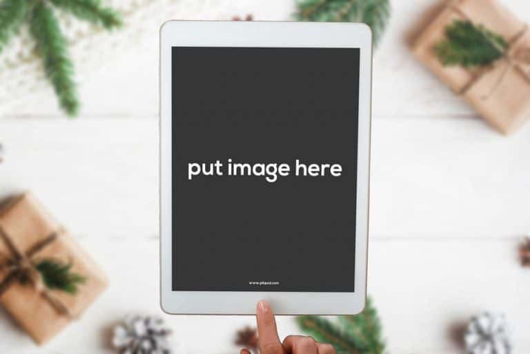 Free IPad Tablet Mockup White Christmas PSD » CSS Author