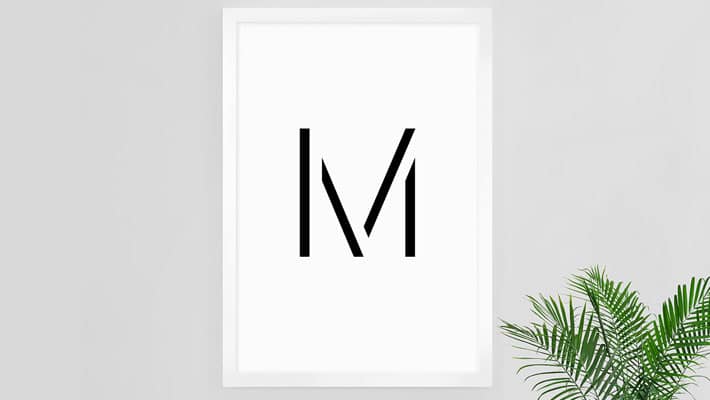 M Poster Mockup With Palm Tree Interior » CSS Author