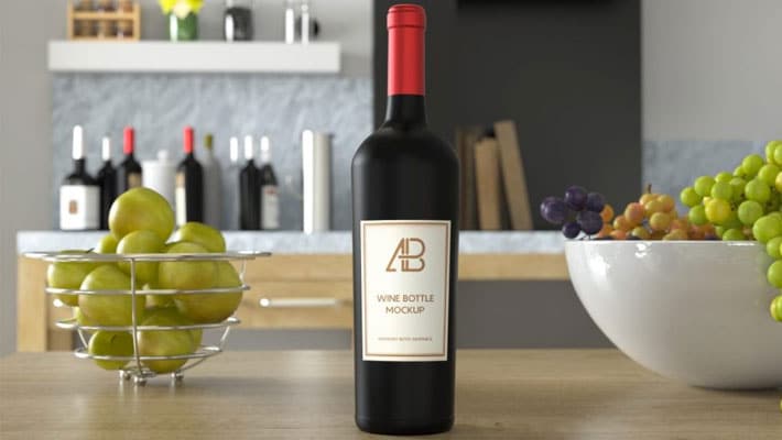 Wine Bottle PSD Mockup » CSS Author