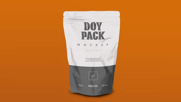 Doy Pack Packaging Mock Up PSD Template » CSS Author