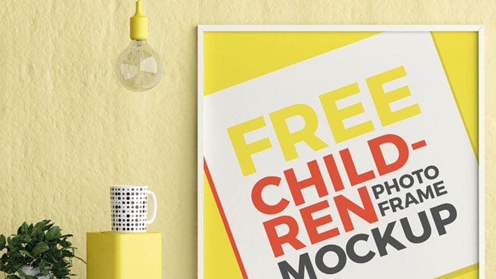 Free Kids Room Photo Frame Mockup PSD Template » CSS Author