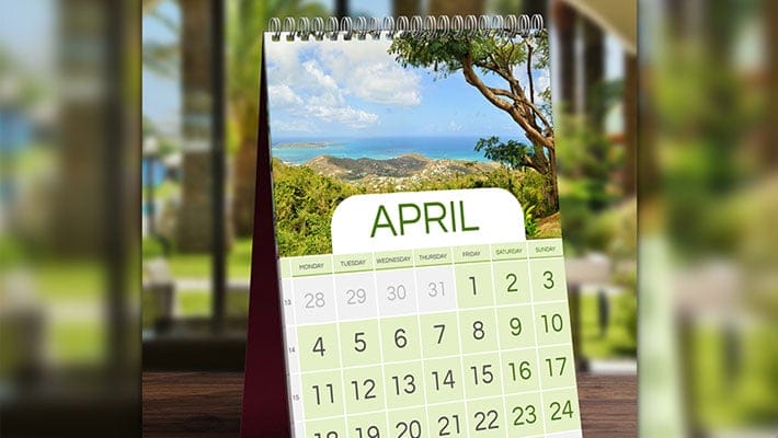 April Desk Calendar Mockup » CSS Author