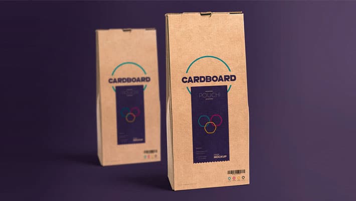 Free Cardboard Pouch Packaging Mockup » CSS Author