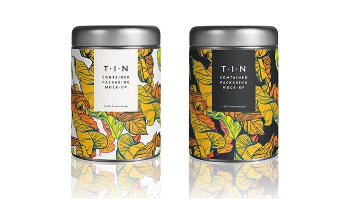 Free Tin Container Packaging MockUp PSD » CSS Author