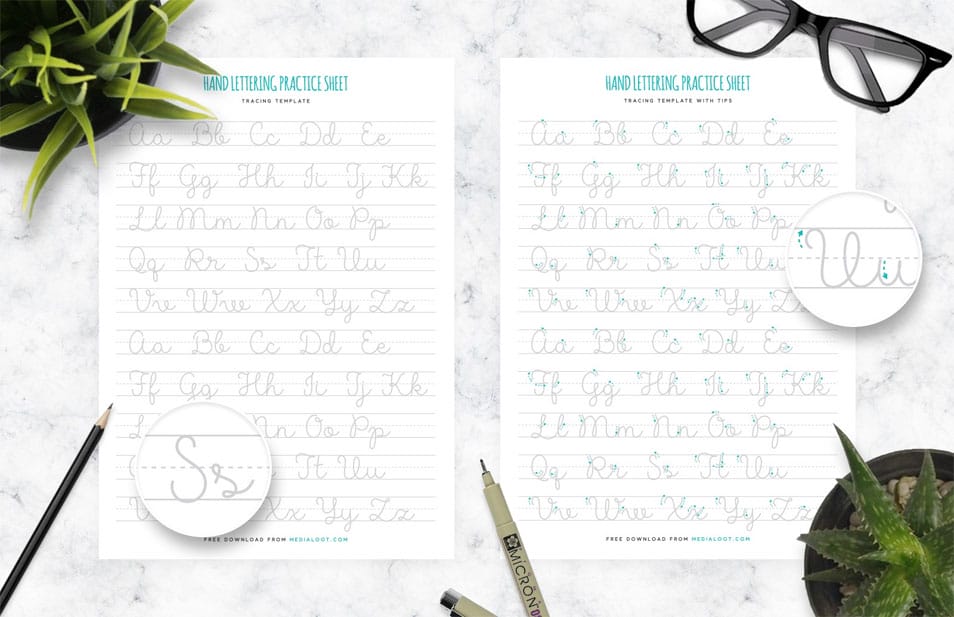 Free Hand Lettering Practice Sheets » CSS Author