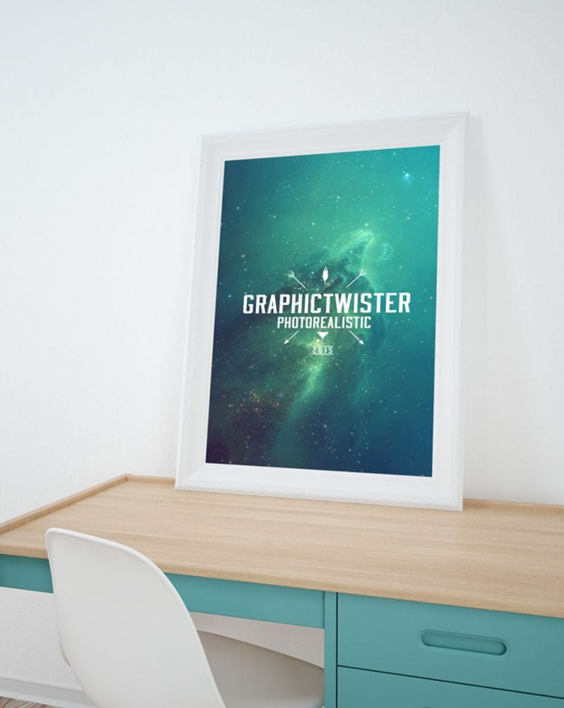 Poster Frame On Office Desk » CSS Author