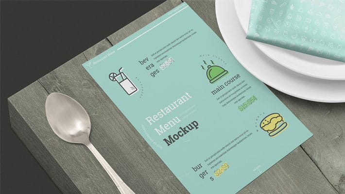 Free Restaurant Menu Card Mockup » CSS Author