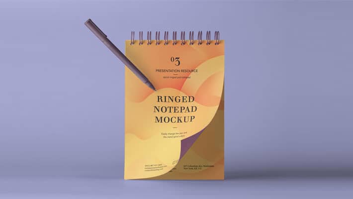 PSD Ringed Notepad Mockup » CSS Author