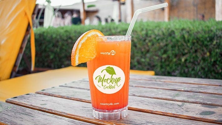 Free Cocktail PSD MockUp In 4k » CSS Author