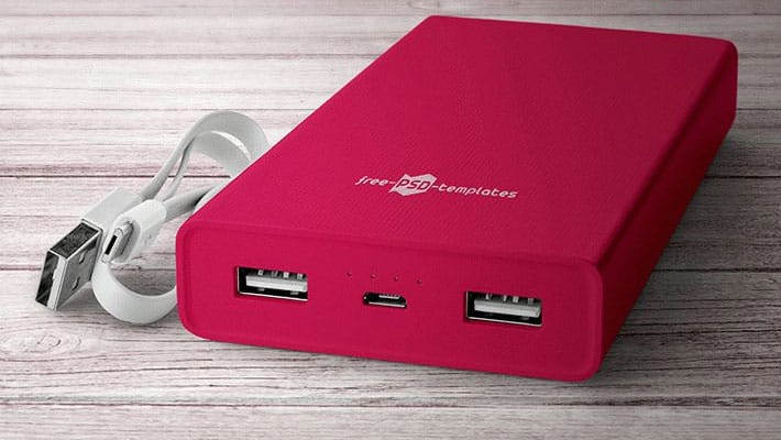 2 Free Power Bank Mock-up In PSD » CSS Author