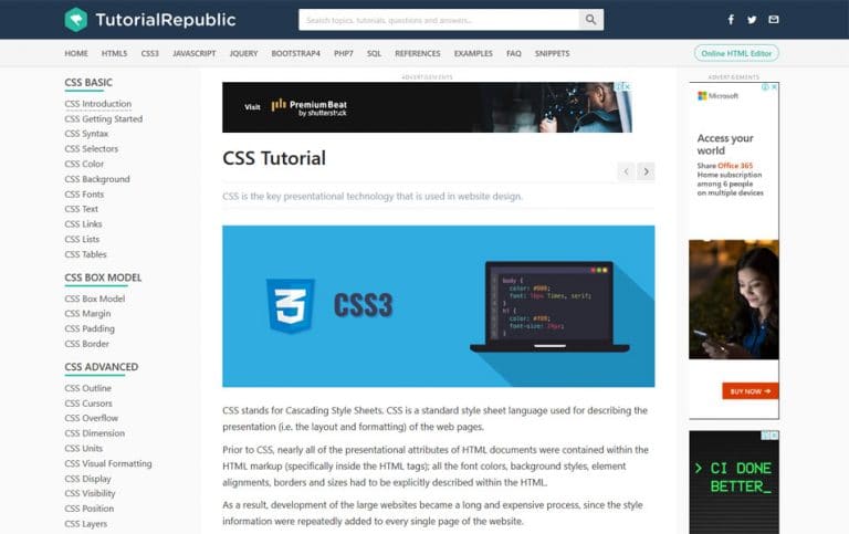 25 Best Collection Of Css Tutorial Websites Css Author