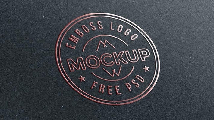 Emboss Paper Logo Mockup PSD » CSS Author