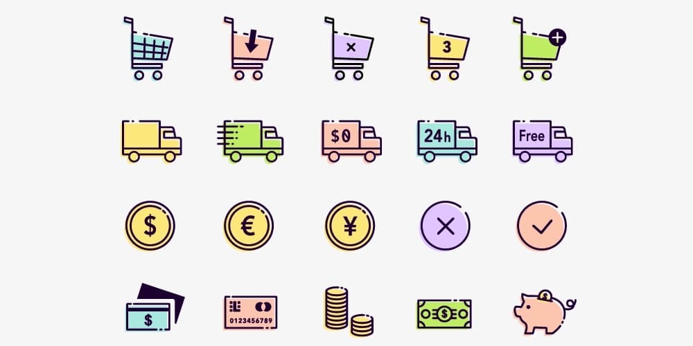 Latest Free E-commerce Icon Sets » CSS Author