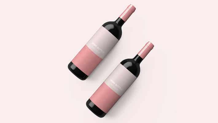 Wine Bottle Top View Mockup » CSS Author