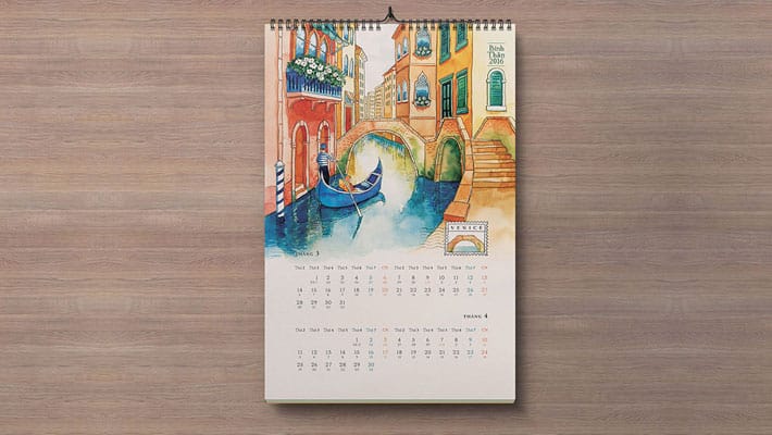 Free Portrait & Landscape Wall Calendar Mockup PSD » CSS Author