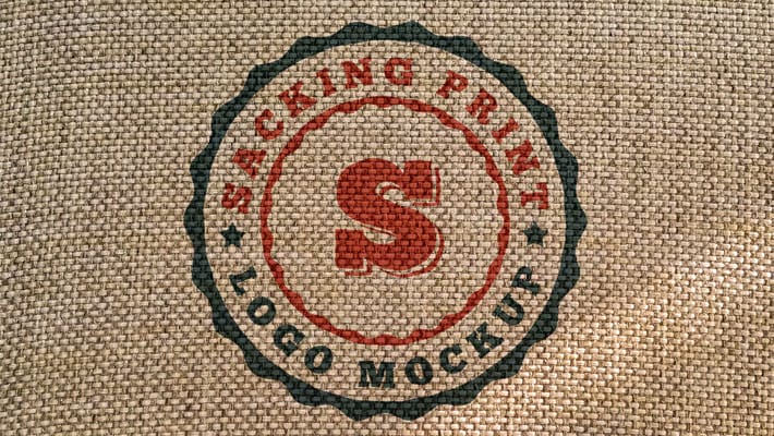 Sacking Print Logo Mockup » CSS Author