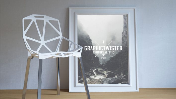 Single Poster Frame With Modern Chair » CSS Author