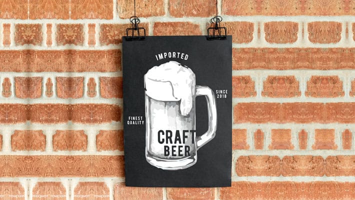 Craft Beer Pub Poster Mockup » CSS Author