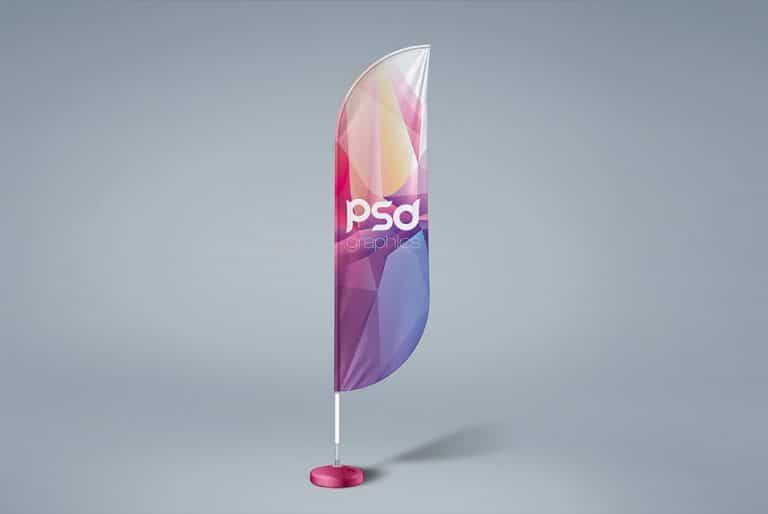 Free Feather Flag Mockup PSD » CSS Author