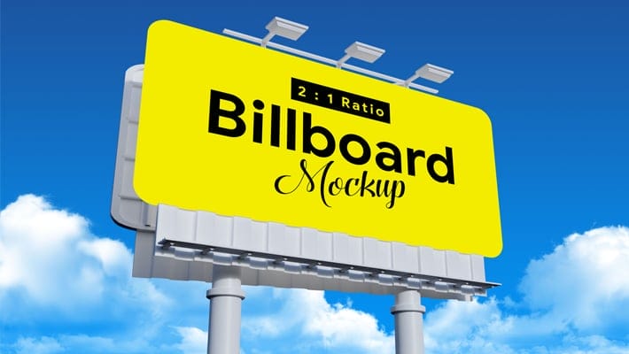 Free Outdoor Advertising Rounded Corners Billboard Mockup PSD » CSS Author