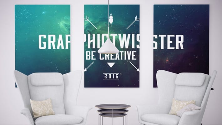 Modern Triple Poster Frame Mockup » CSS Author