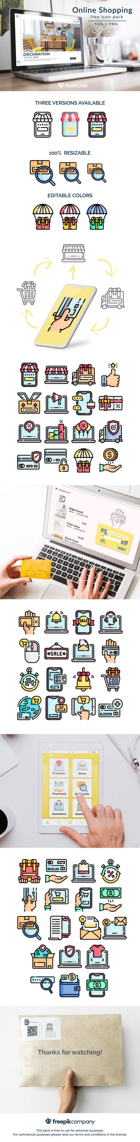 Free Colorful Online Shopping Icons » CSS Author