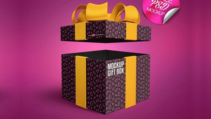 Free Gift Box Mock-up In PSD » CSS Author