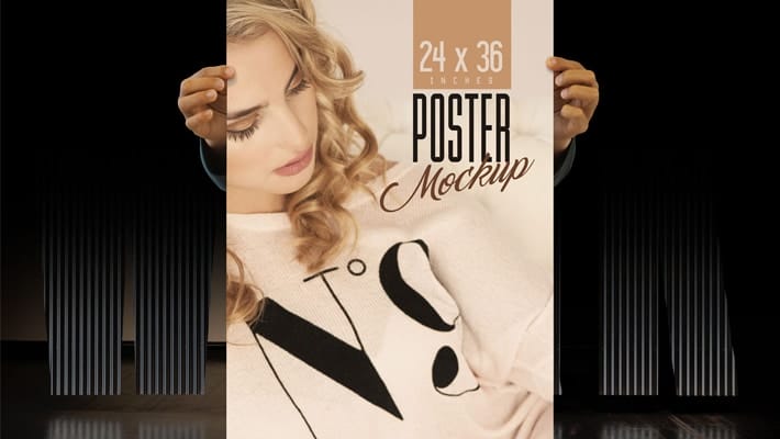 Free Hand Holding Poster Mockup PSD » CSS Author