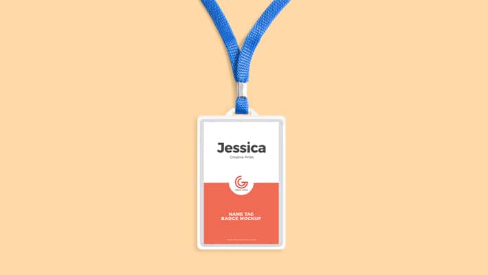 Free Name Tag Badge Mockup PSD » CSS Author
