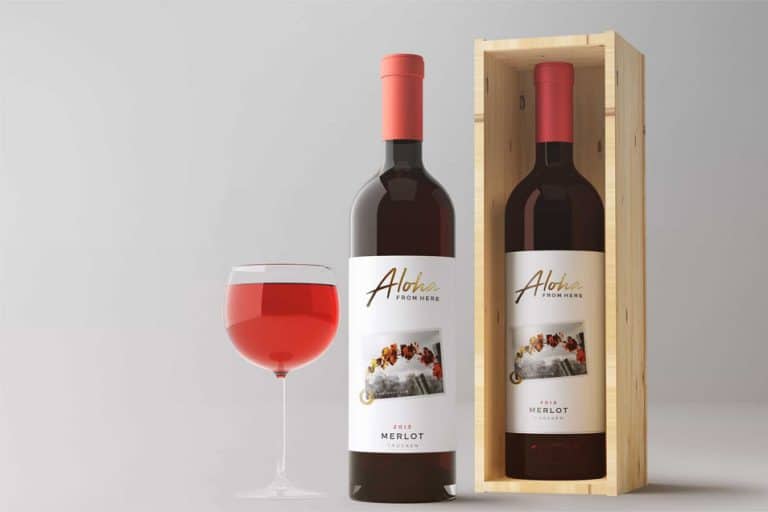 Free Open Box Wine Label Mockup » CSS Author