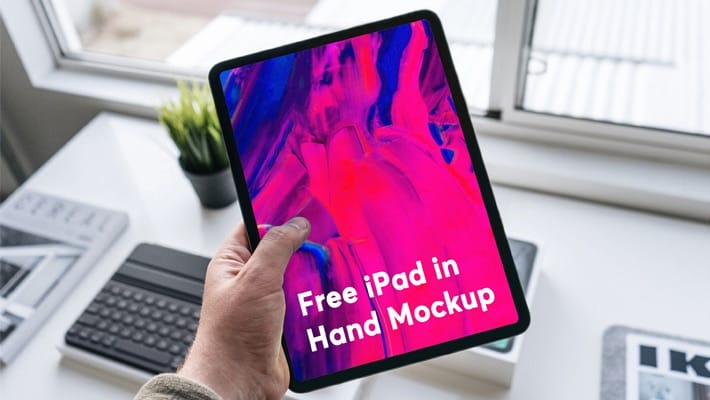 Free IPad In Hand Mockup » CSS Author