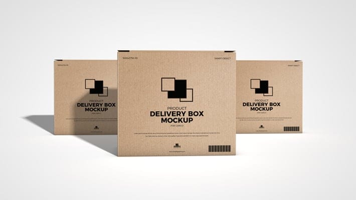 Free Product Delivery Box Mockup For Cargo » CSS Author