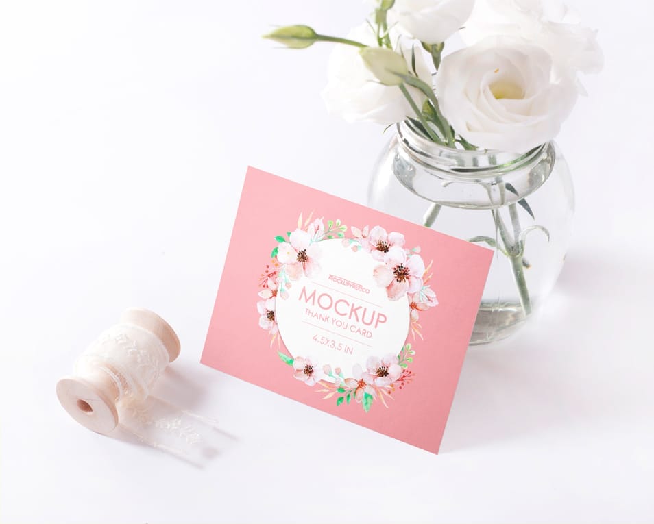 Thank You Card Free PSD Mockup » CSS Author