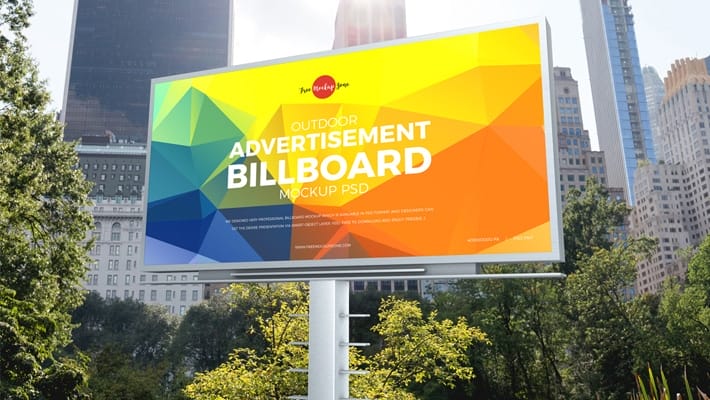 Free City Outdoor Advertisement Billboard Mockup PSD » CSS Author