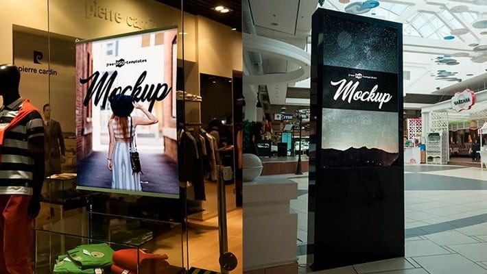 17 Indoor Advertising & Shopping Centre Poster Mockups In PSD » CSS Author