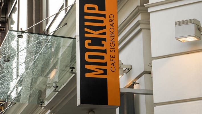 Cafe Signboard Free PSD Mockup » CSS Author