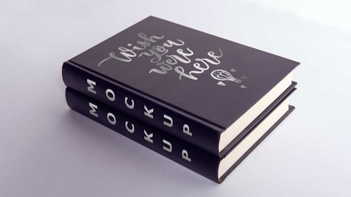 Free PSD Two Leather Book Front Cover Design Mockups » CSS Author