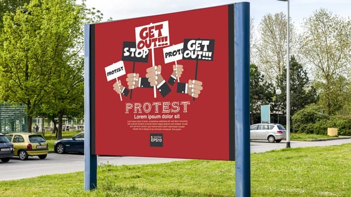 Free Protest Advertising Banner Mockup » CSS Author